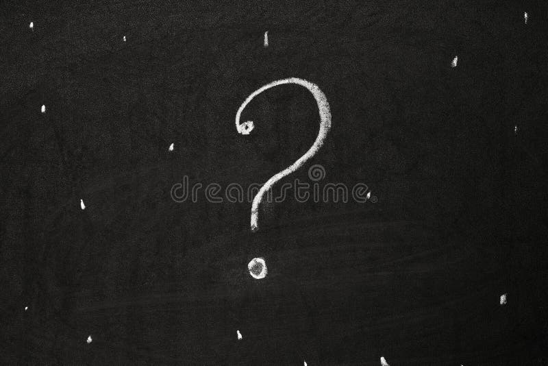 Question Mark Drawn in Chalk on a Blackboard Stock Image - Image of ...