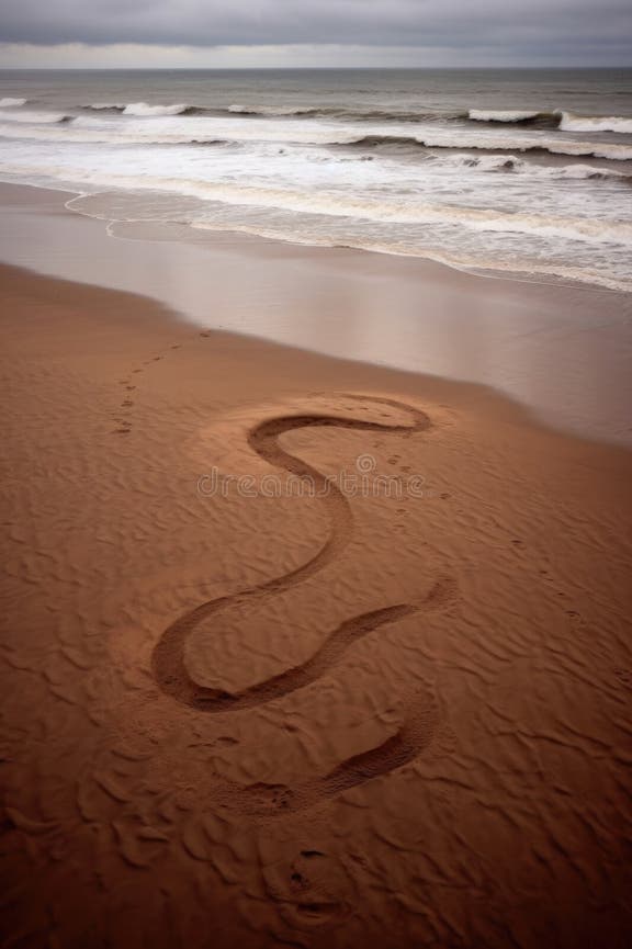 A Question Mark Drawn on a Sandy Beach Near Waves Stock Illustration ...