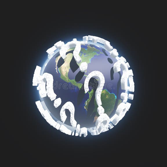 Blue Question Mark World Globe Stock Illustrations – 120 Blue Question ...