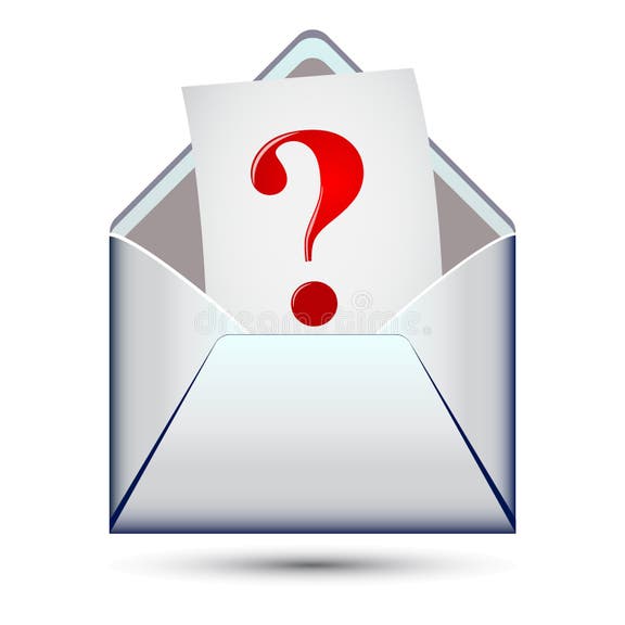Question mark in envelope stock vector. Illustration of gift - 212776871