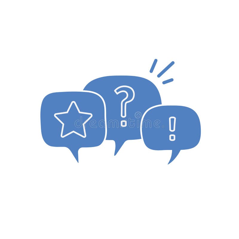 Question Mark and Exclamation Mark in Chat Bubbles , Vector ...
