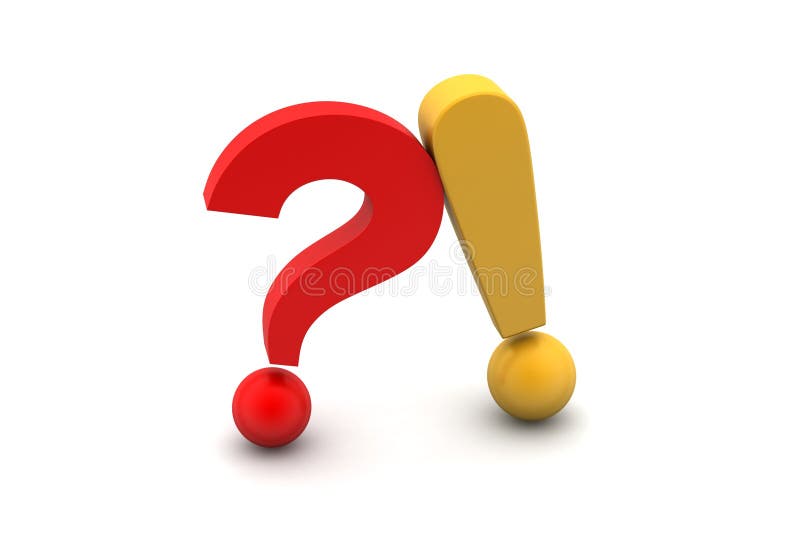Question Mark with Exclamation Mark Stock Illustration - Illustration ...