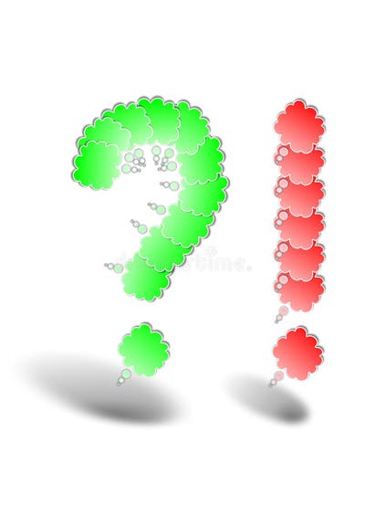 Question Mark Exclamation Mark Bubble Stock Illustration - Illustration ...
