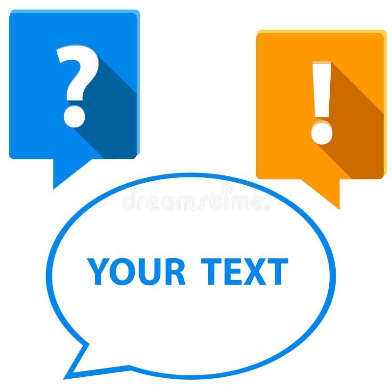 Question Mark, Exclamation Mark, Message Icon Stock Illustration ...