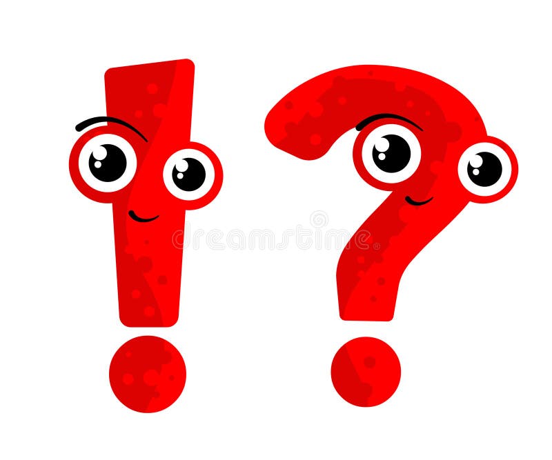 Question Mark and Exclamation MarK Stock Vector - Illustration of cute ...