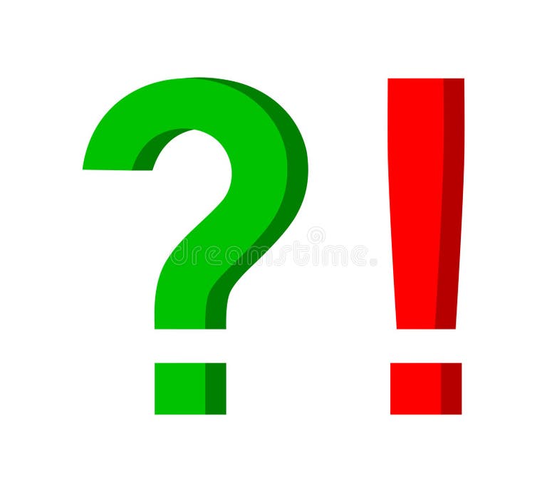 Question Mark and Exclamation Point Stock Vector - Illustration of ...