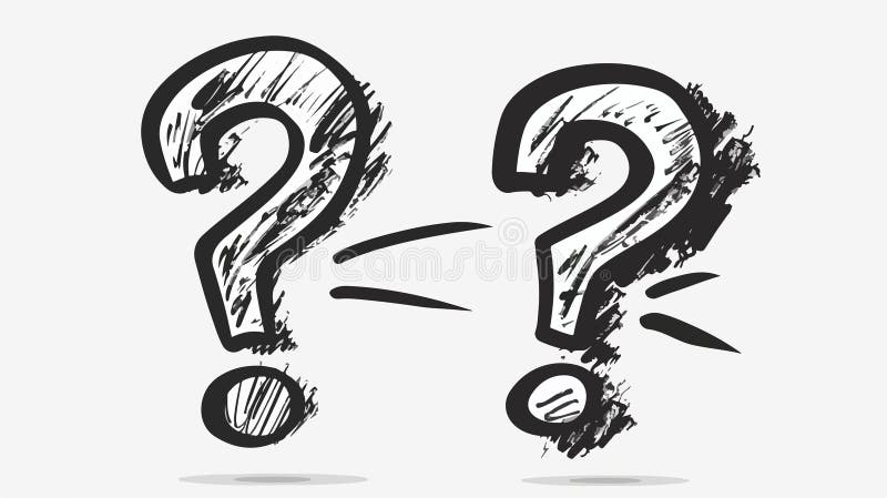 Hand-drawn Question Mark and Exclamation Point Doodle for Creative ...