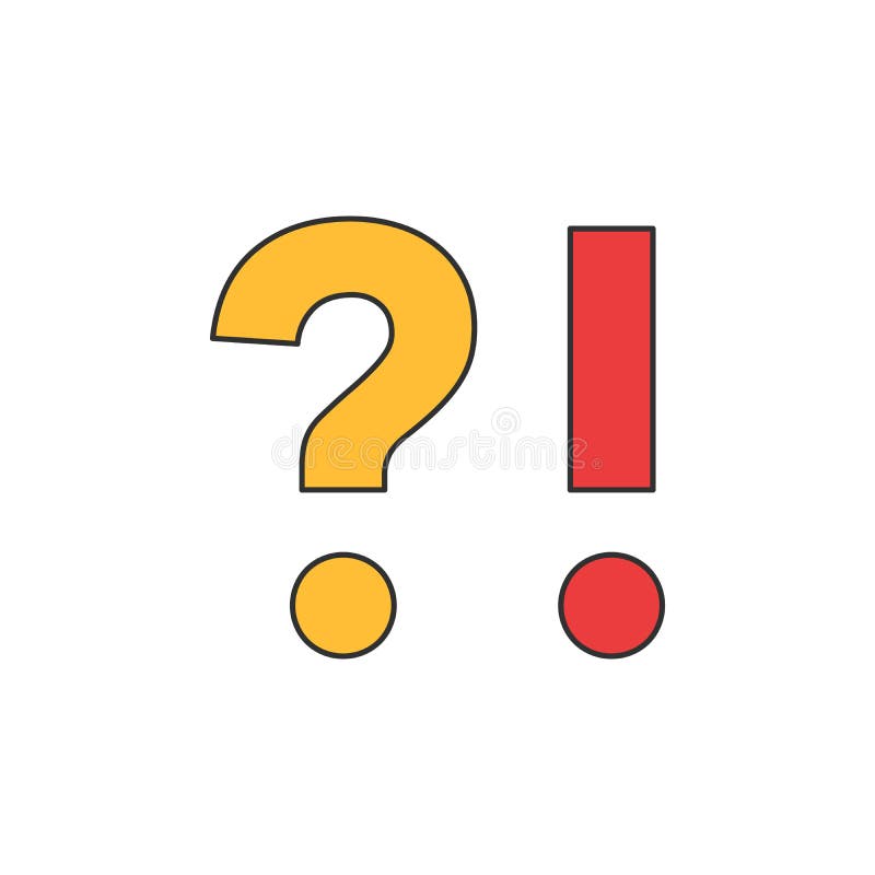 Question Mark and Exclamation Point Icon. Stock Vector Illustration ...