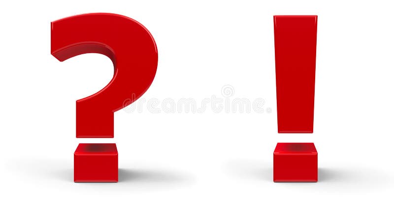 Question Mark and Exclamation Point Stock Illustration - Illustration ...