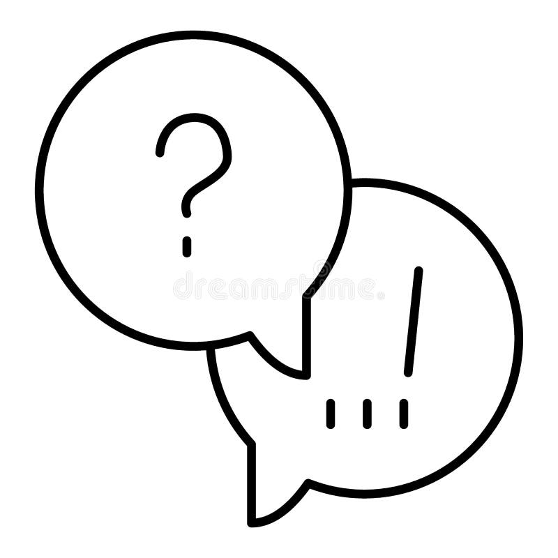 Question Mark and Exclamation Point Doodle Stock Illustration ...