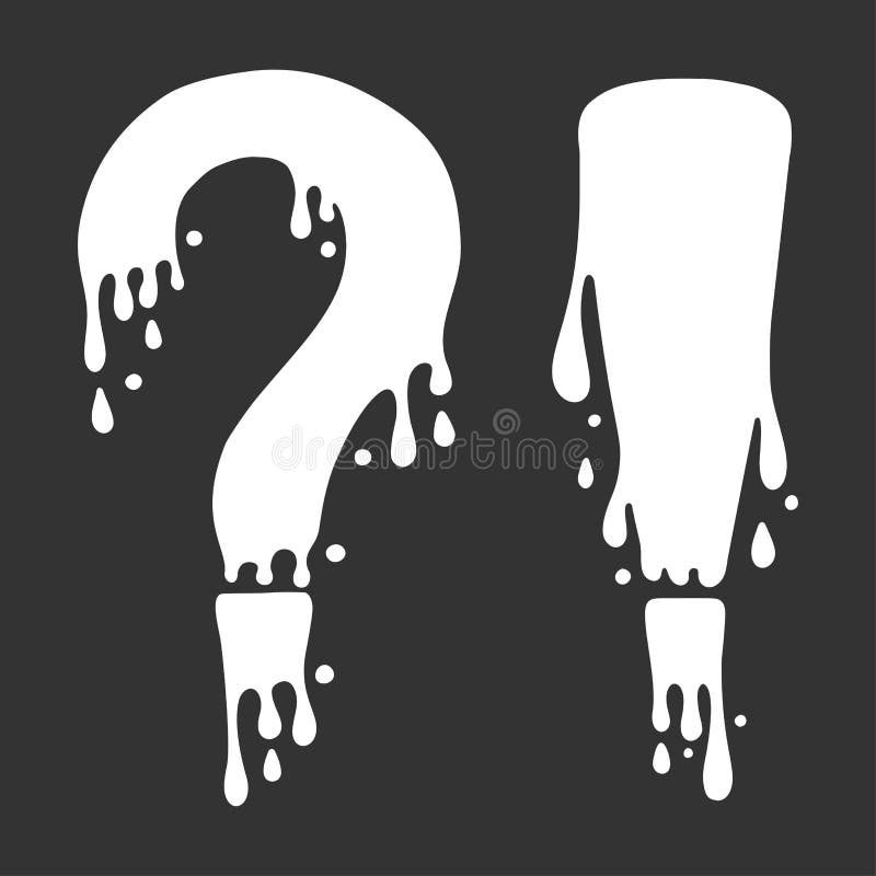 Dripping Question Mark Sketch Vector Illustration Stock Vector ...