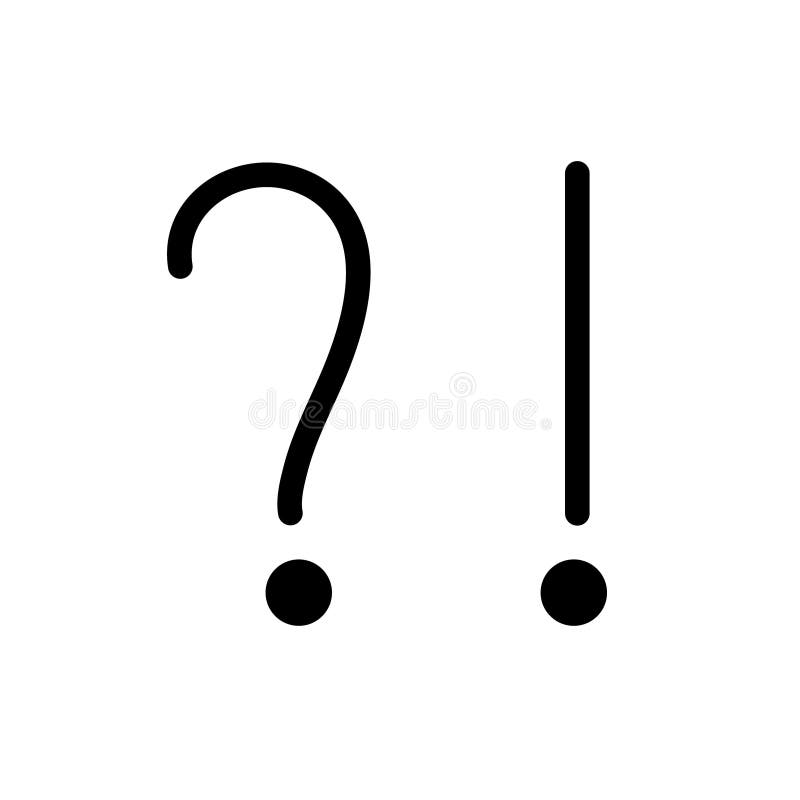 Question Mark and Exclamation Mark Punctuation Signs Stock Vector ...