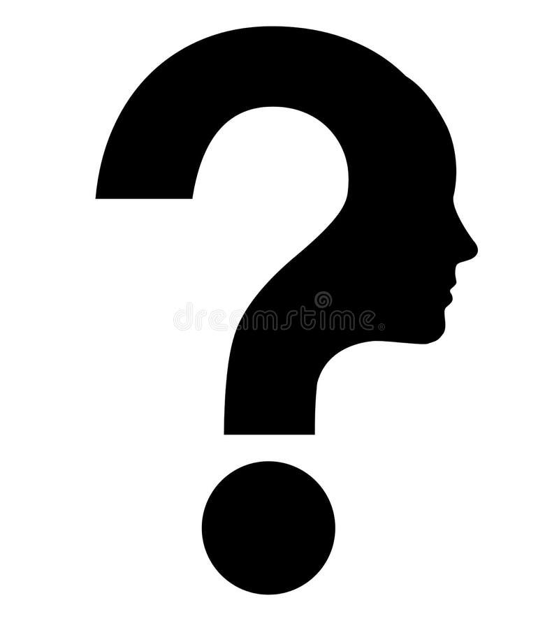 Question mark face stock illustration. Illustration of head - 26248158