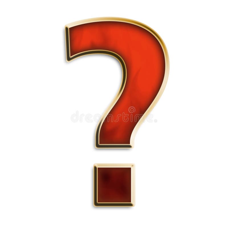 Question mark in fiery red stock illustration. Illustration of mark ...