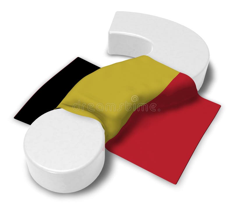 Question Mark and Flag of Belgium Stock Illustration - Illustration of ...