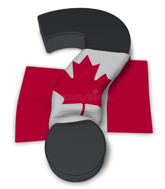 Question Mark and Flag of Canada Stock Illustration - Illustration of ...