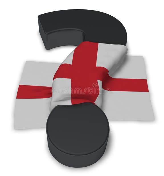 Question Mark and Flag of England Stock Illustration - Illustration of ...