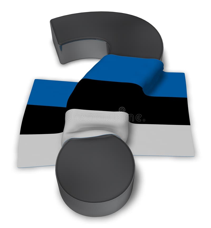Question Mark and Flag of Estonia Stock Illustration - Illustration of ...