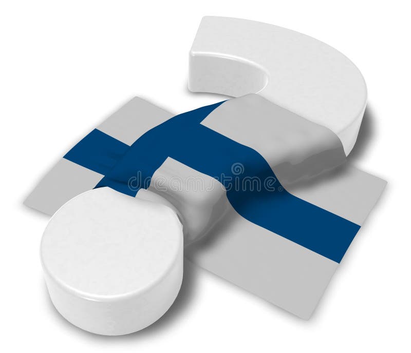 Question Mark and Flag of Finland Stock Illustration - Illustration of ...