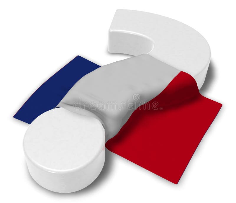 Question Mark and Flag of France Stock Illustration - Illustration of ...