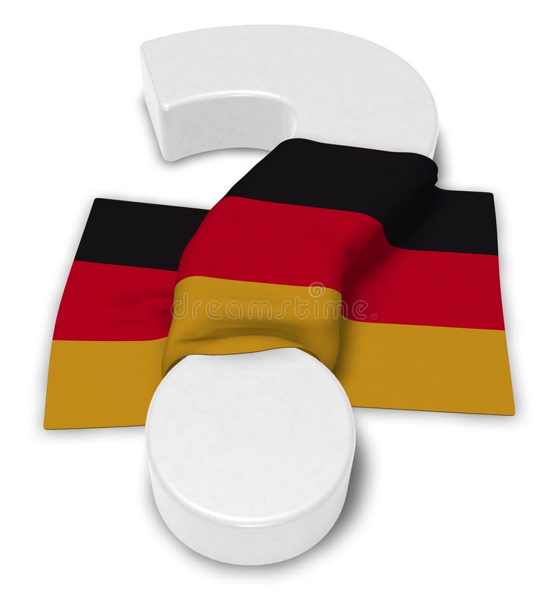 Question Mark and Flag of Germany Stock Illustration - Illustration of ...