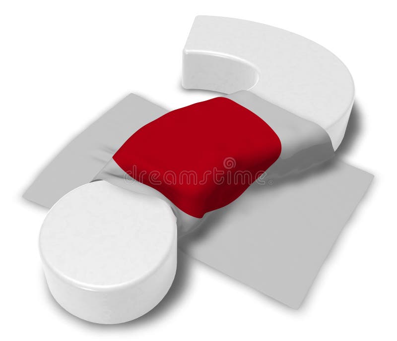 Question Mark and Flag of Japan Stock Illustration - Illustration of ...