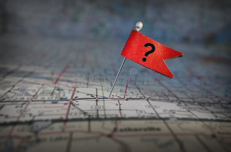 Question Mark Flag on a Map Stock Photo - Image of flag, hidden: 84446956
