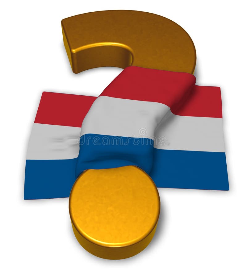 Question Mark and Flag of the Netherlands Stock Illustration ...