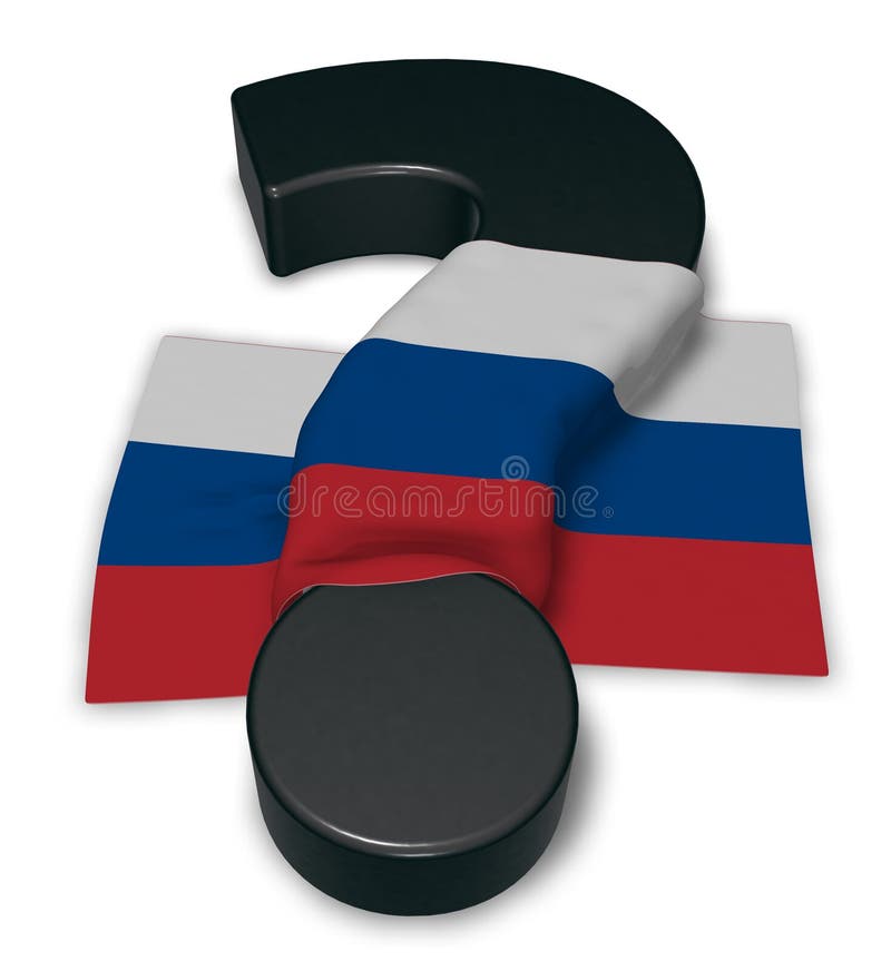 Question Mark and Flag of Russia Stock Illustration - Illustration of ...