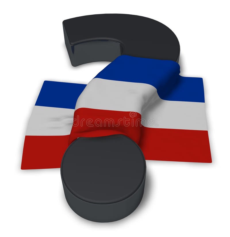 Question Mark and Flag of Schleswig-holstein Stock Illustration ...