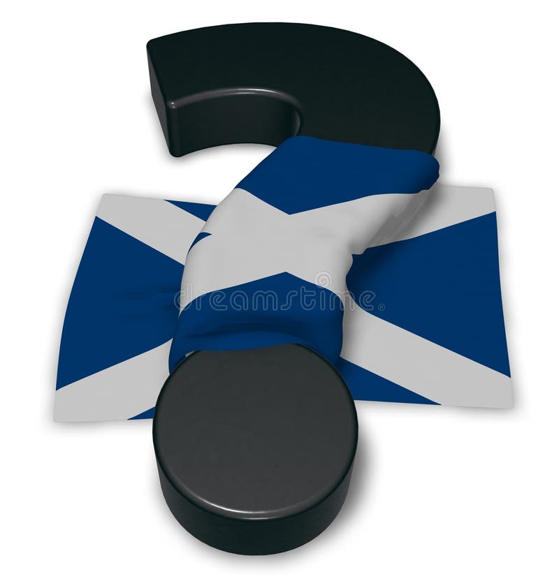 Question Mark and Flag of Scotland Stock Illustration - Illustration of ...