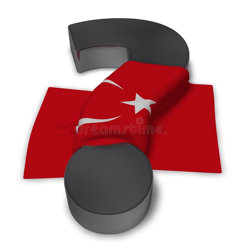 Question Mark and Flag of Turkey Stock Illustration - Illustration of ...