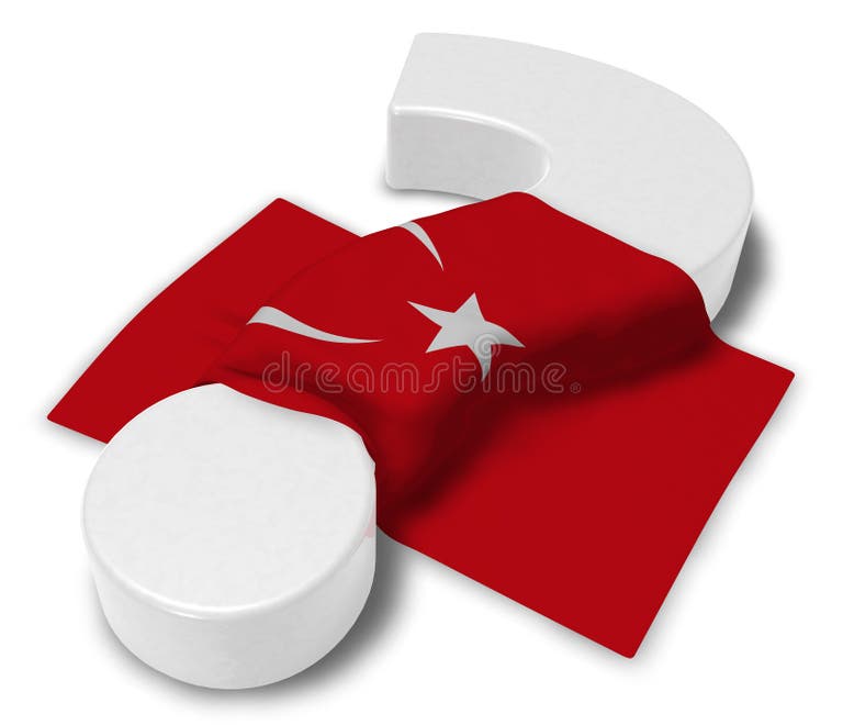Question Mark and Flag of Turkey Stock Illustration - Illustration of ...