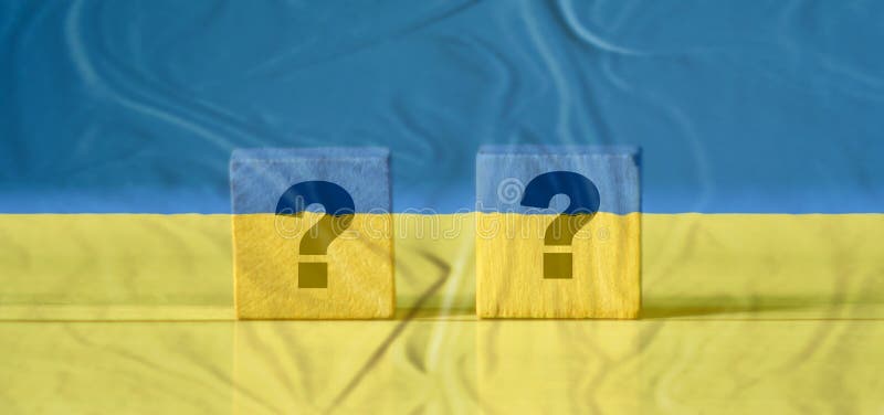 The Question Mark and the Flag of Ukraine. the Question is Why There is ...
