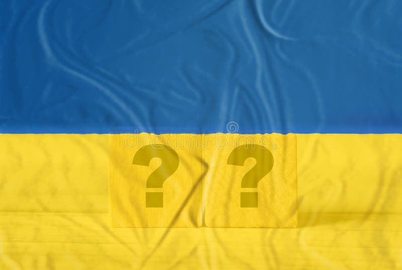 The Question Mark and the Flag of Ukraine. the Question is Why There is ...