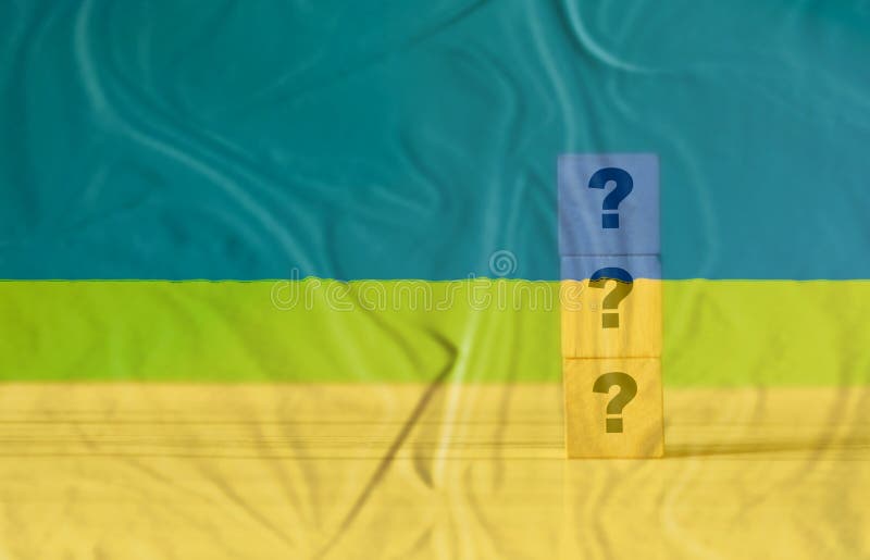 The Question Mark and the Flag of Ukraine. the Question is Why There is ...