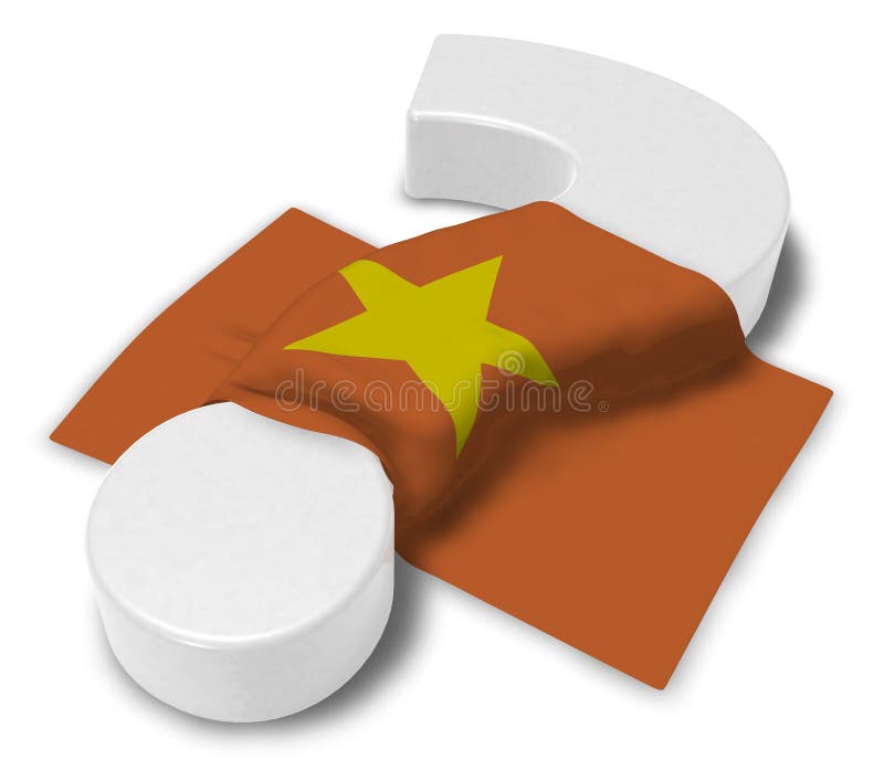 Question Mark and Flag of Vietnam Stock Illustration - Illustration of ...