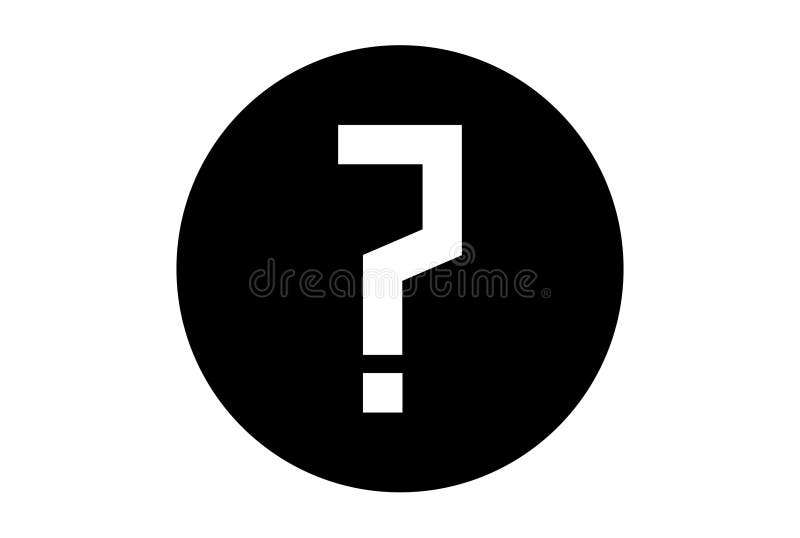 Question Mark Flat Icon Black Minimalistic Symbol Art App Web Sign ...