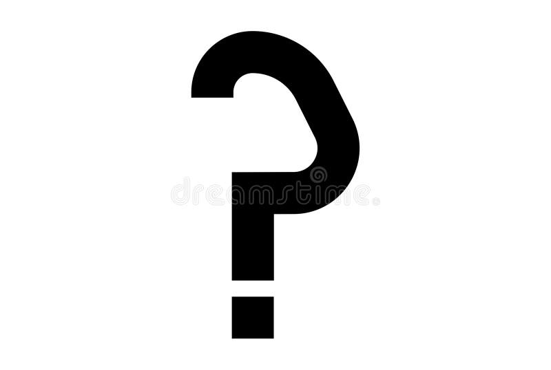 Question Mark Flat Icon Black Minimalistic Symbol Art App Web Sign ...