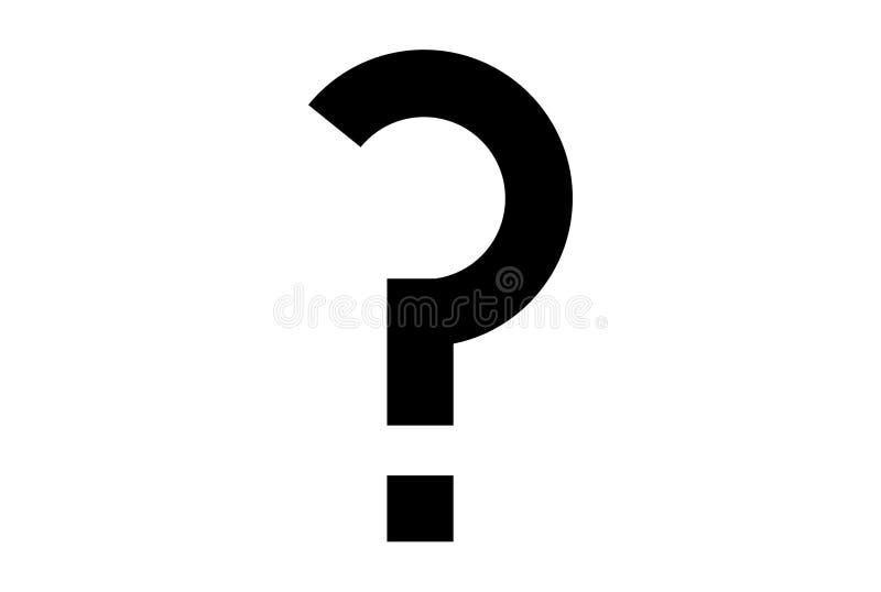 Question Mark Flat Icon Black Minimalistic Symbol Art App Web Sign ...