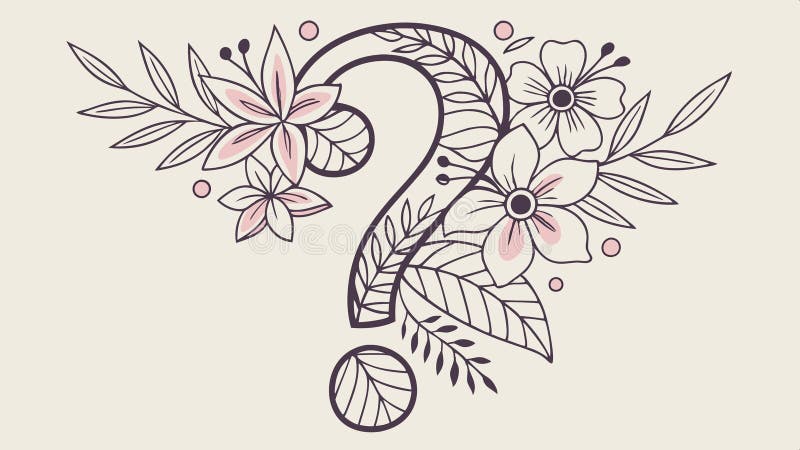 Question Mark with Flowers, Curiosity and Nature, Floral Question ...
