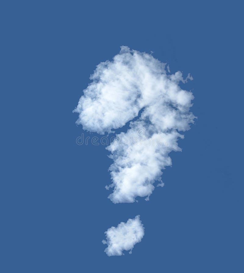 Fluffy Question Mark. Drawing Watercolor on White Background. Ha Stock ...
