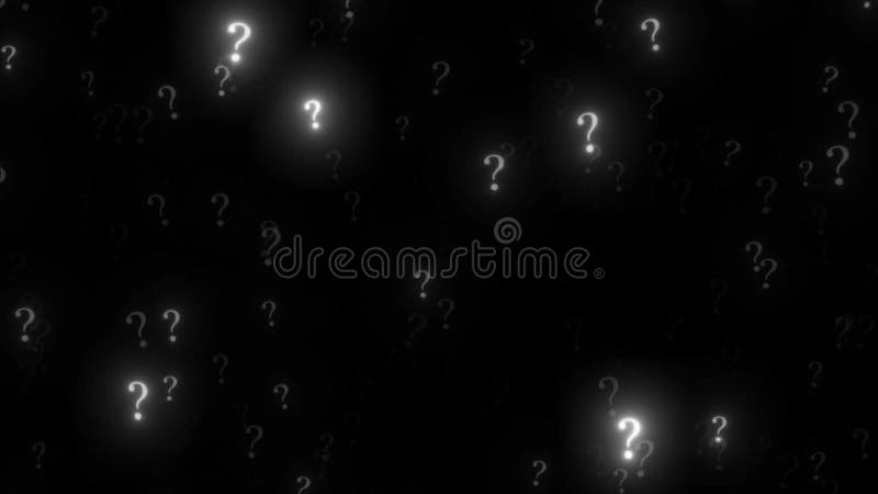 Question Mark on Green Screen Background. Glowing Multiple Color ...