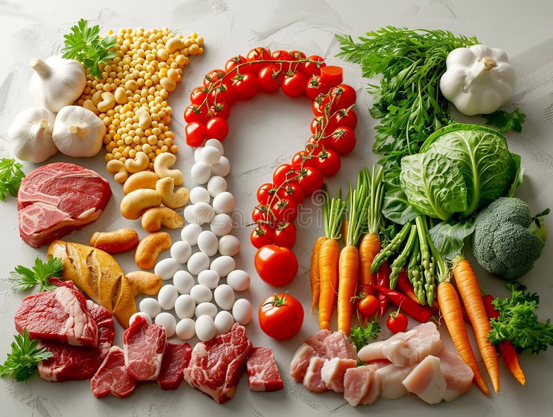 Question Mark among Food Products, Concept of Choosing Products Stock ...