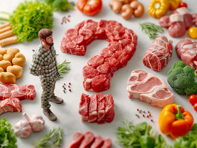 Question Mark among Food Products, Concept of Choosing Products Stock ...