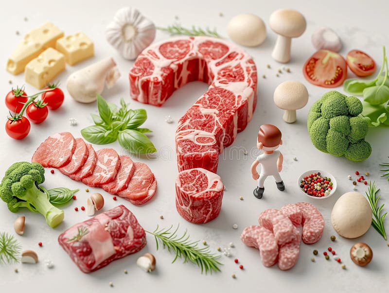 Question Mark among Food Products, Concept of Choosing Products Stock ...