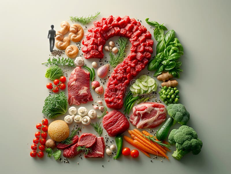 Question Mark among Food Products, Concept of Choosing Products Stock ...