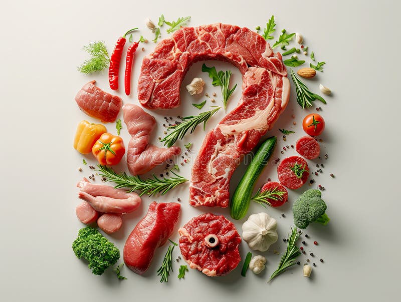 Question Mark among Food Products, Concept of Choosing Products Stock ...