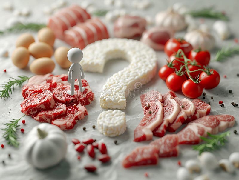 Question Mark among Food Products, Concept of Choosing Products Stock ...