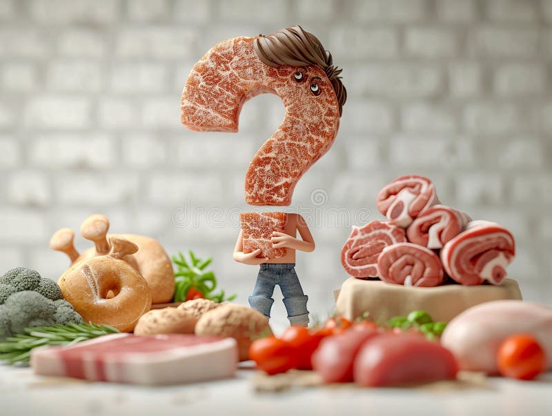 Question Mark among Food Products, Concept of Choosing Products Stock ...